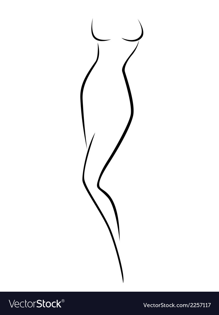 Abstract Female Body Contour Royalty Free Vector Image