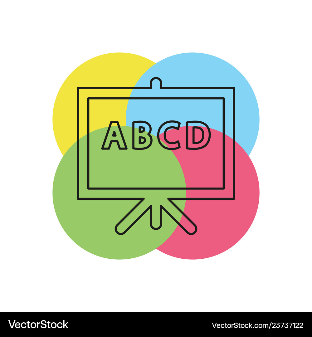 Teaching board icon - school blackboard Royalty Free Vector