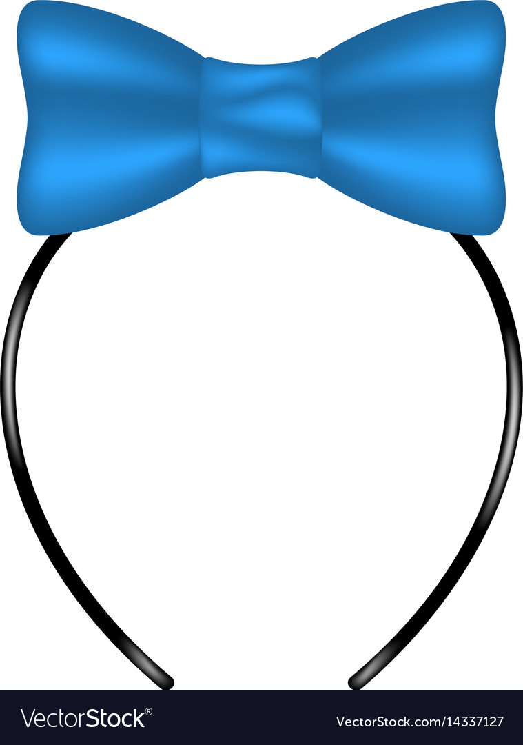 Headband With Bow In Blue Design Royalty Free Vector Image