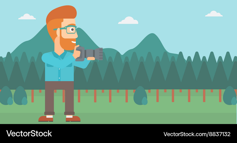 Photographer taking photo Royalty Free Vector Image