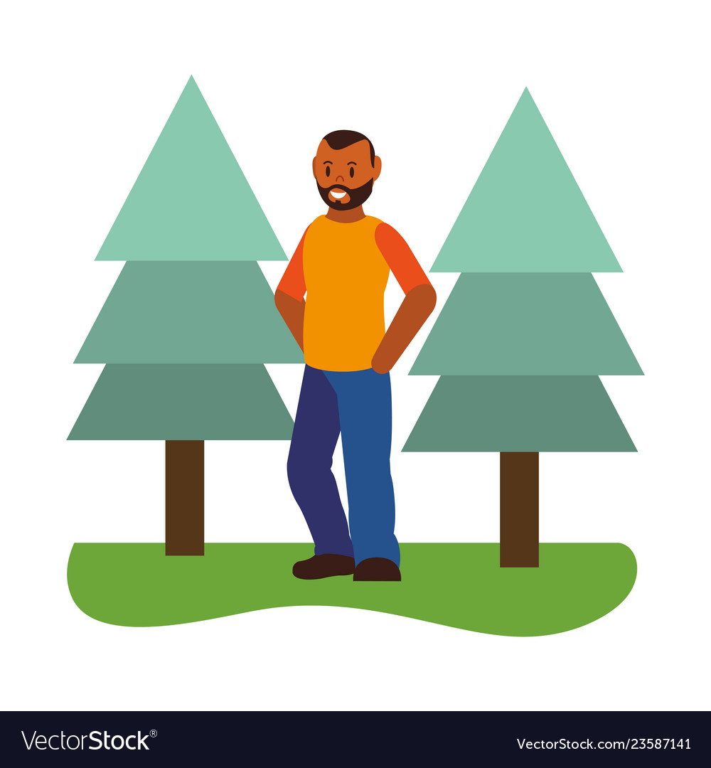Young man smiling Royalty Free Vector Image - VectorStock