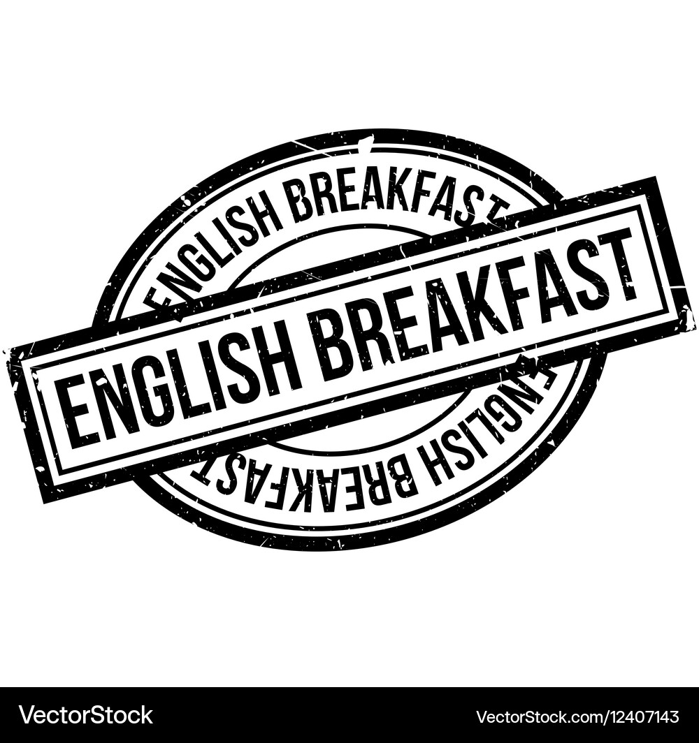 English breakfast rubber stamp Royalty Free Vector Image