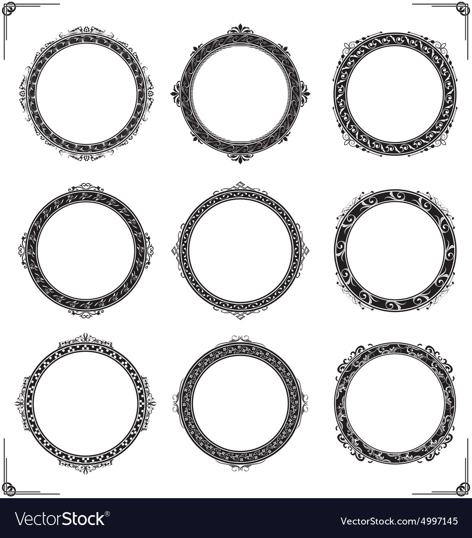 Classic Circular Frame Royalty Free Vector Image