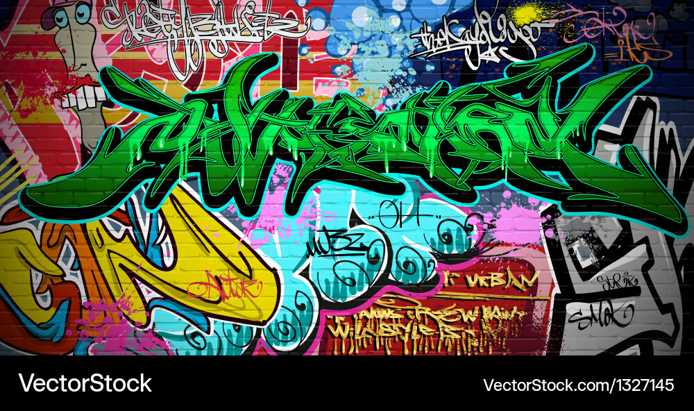 Graffiti wall Royalty Free Vector Image - VectorStock