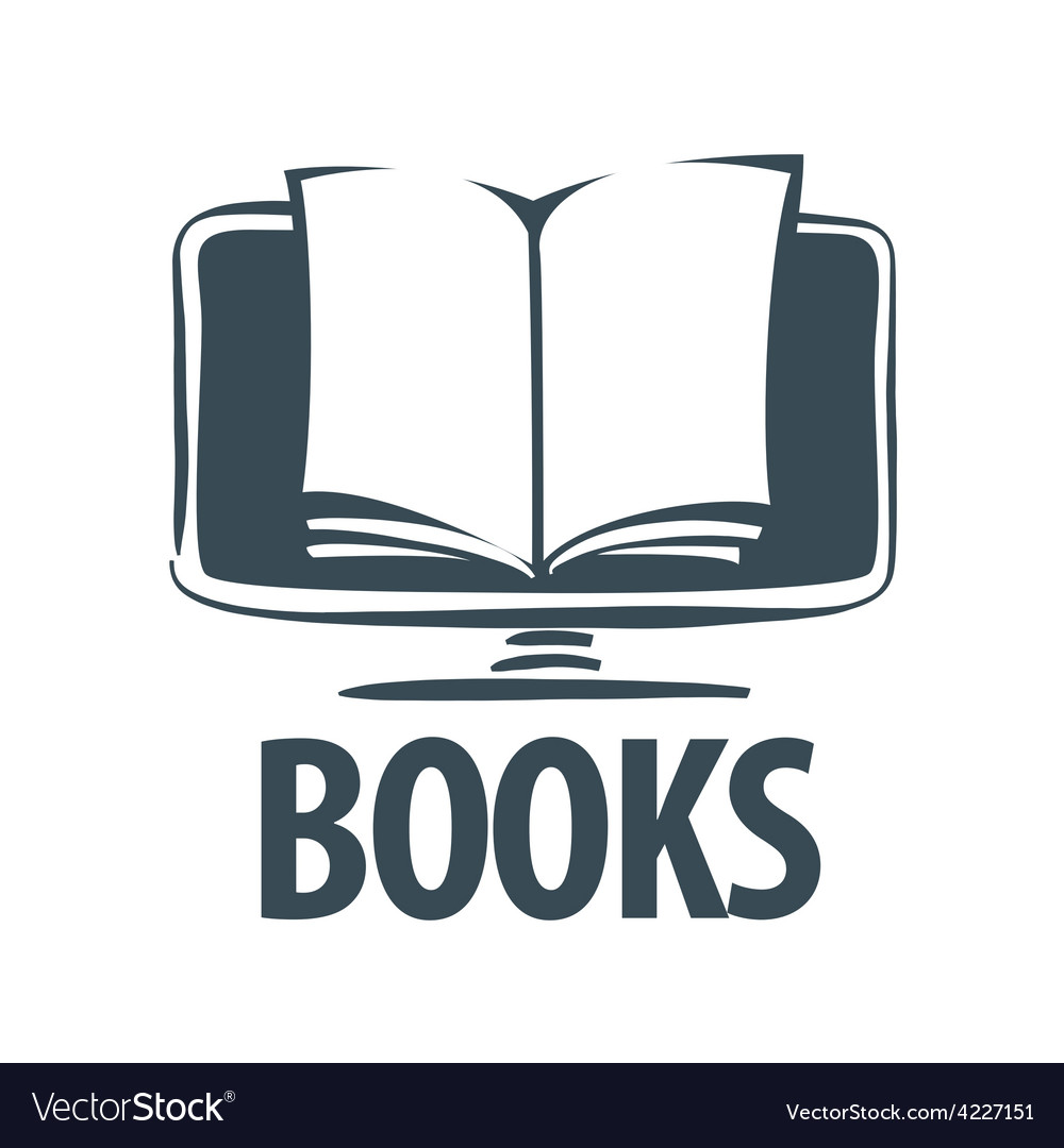 Logo E book on a computer screen Royalty Free Vector Image