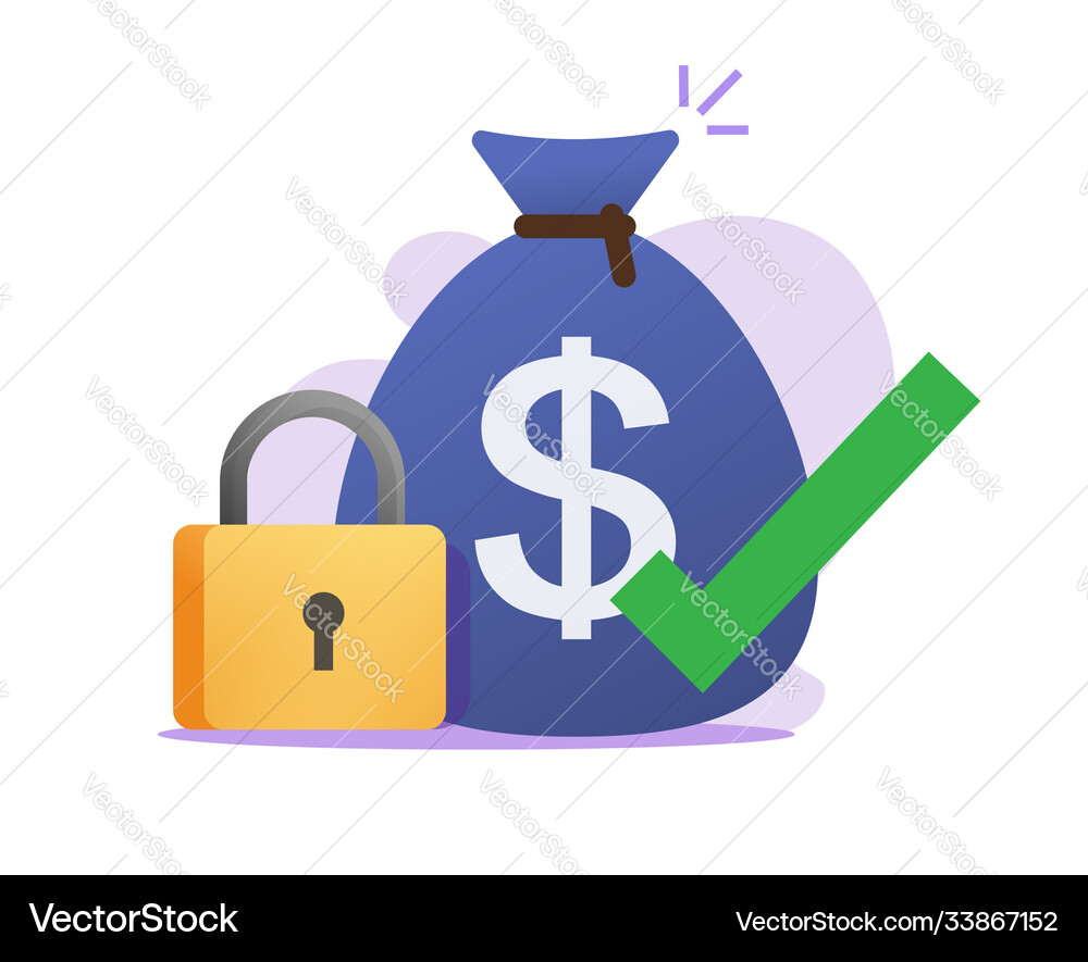 Money secure payment lock transfer received Vector Image