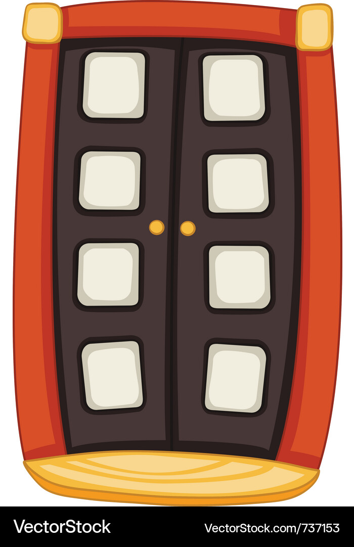 Cartoon home door Royalty Free Vector Image - VectorStock