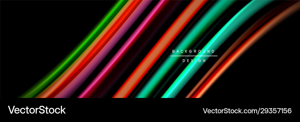 Silk and smooth flow wave poster design color Vector Image