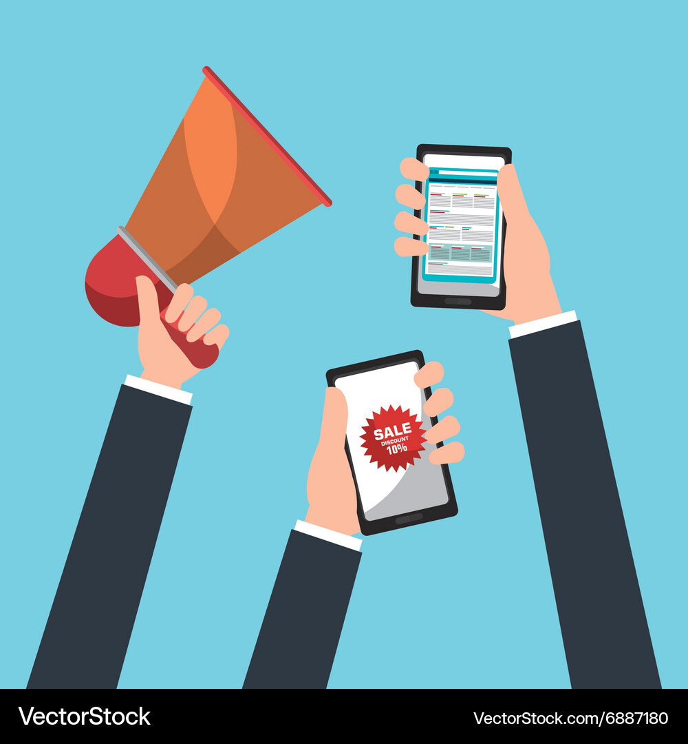 Digital advertising and marketing Royalty Free Vector Image
