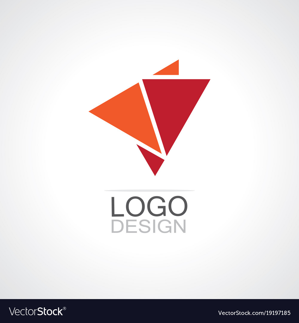 Triangle shape abstract logo Royalty Free Vector Image Triangle shape abstract logo Royalty Free Vector Image