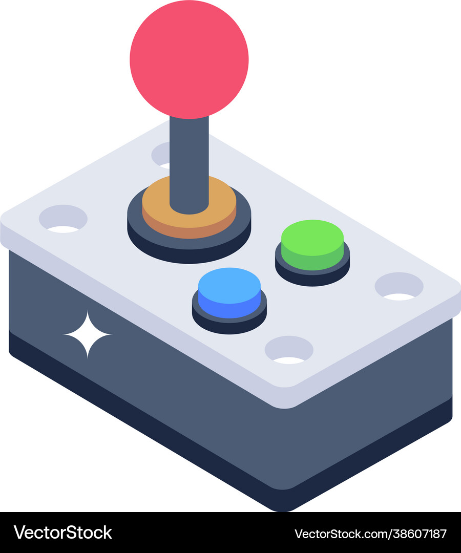 Retro joystick Royalty Free Vector Image - VectorStock