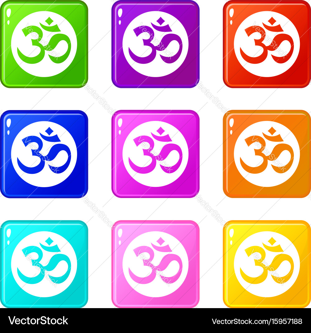 Symbol aum set 9 Royalty Free Vector Image - VectorStock