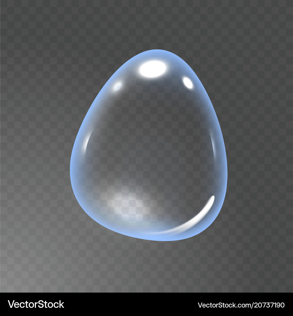 Big transparent glass sphere with glares Vector Image