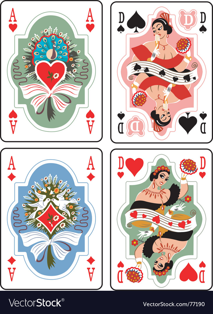 Playing cards Royalty Free Vector Image - VectorStock