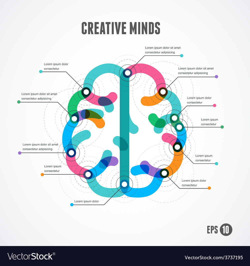 Brain infographic concept Royalty Free Vector Image