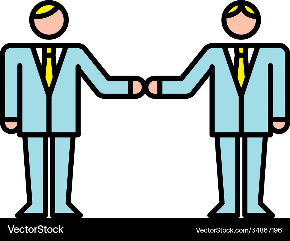 Business men friendly avatars characters workers Vector Image