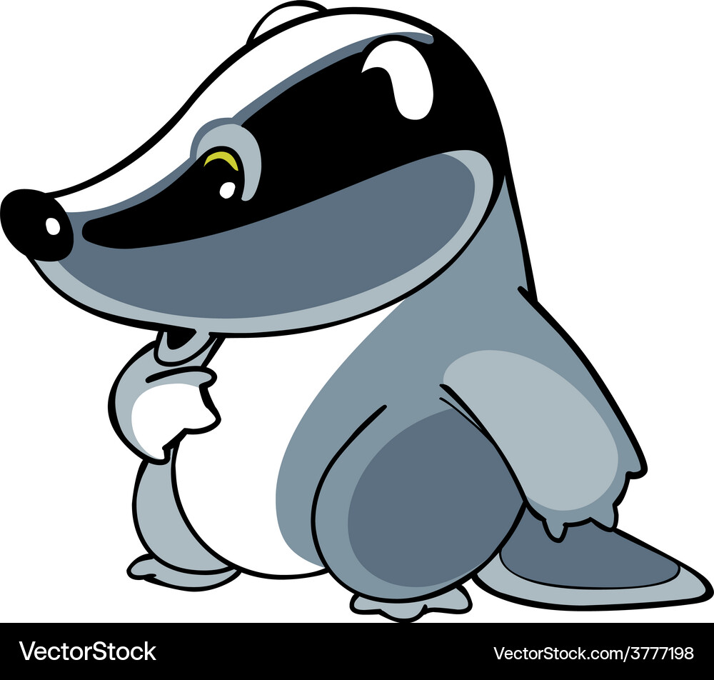 Cartoon badger Royalty Free Vector Image - VectorStock