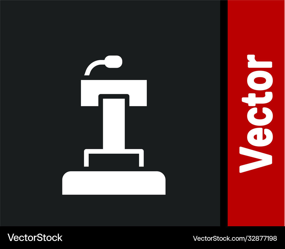White stage stand or debate podium rostrum icon Vector Image