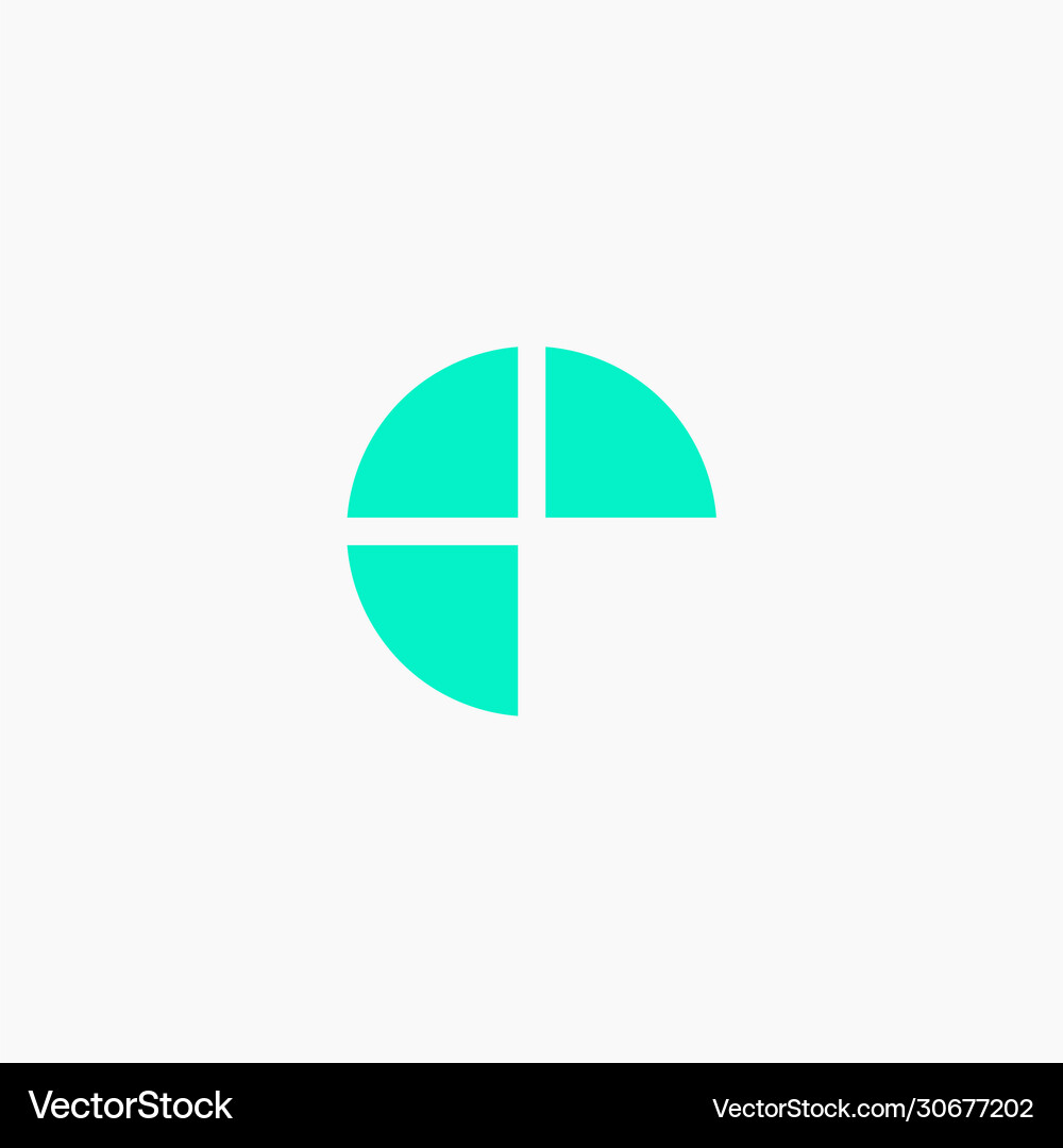 Logo letter green blue blocks lowercase e Vector Image