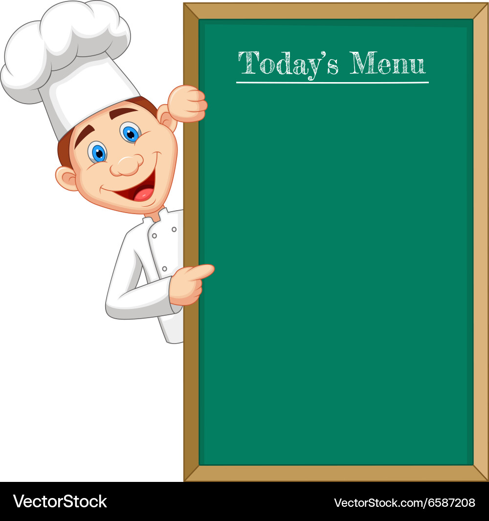 Chef With Menu Clip Art