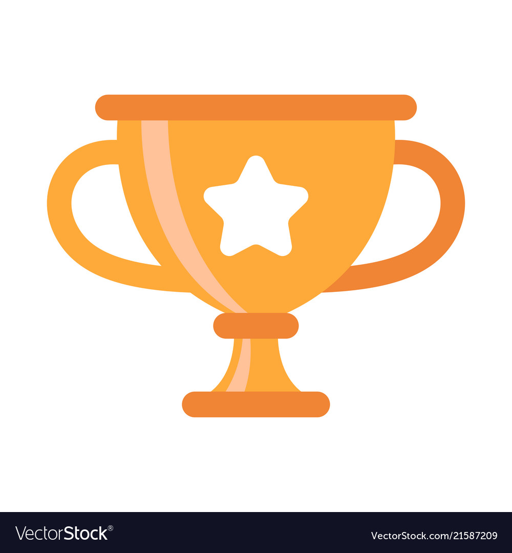 Trophy flat Royalty Free Vector Image - VectorStock