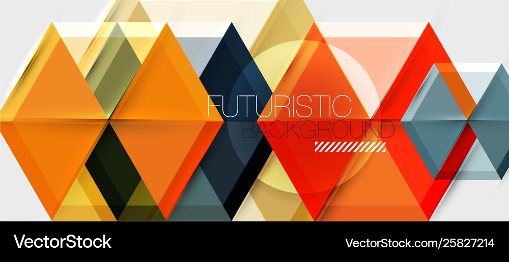 Geometric triangle and hexagon abstract background