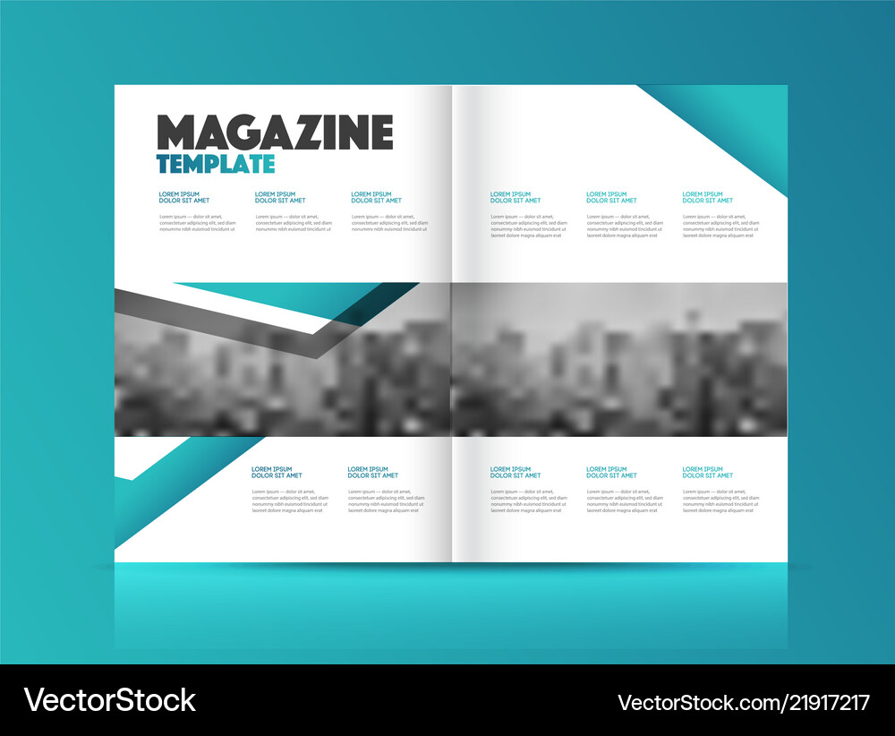Magazine template with two pages Royalty Free Vector Image
