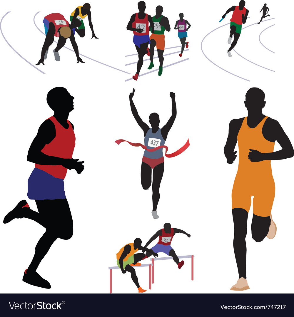 Runners Royalty Free Vector Image - VectorStock