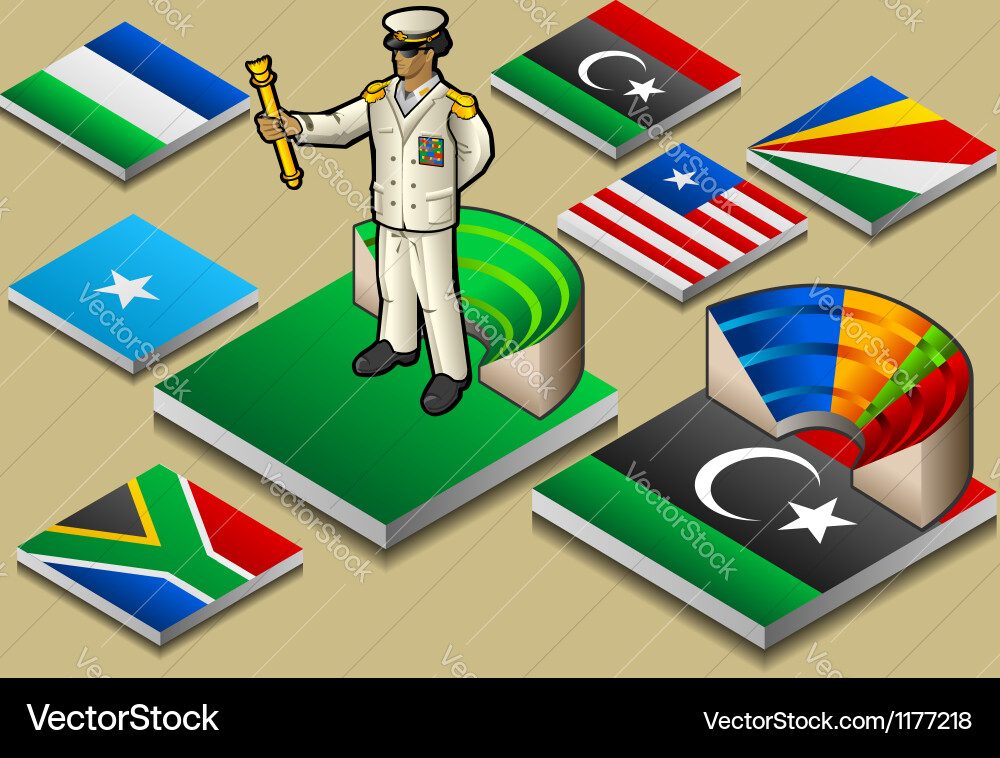 Isometric representation of dictatorship Vector Image