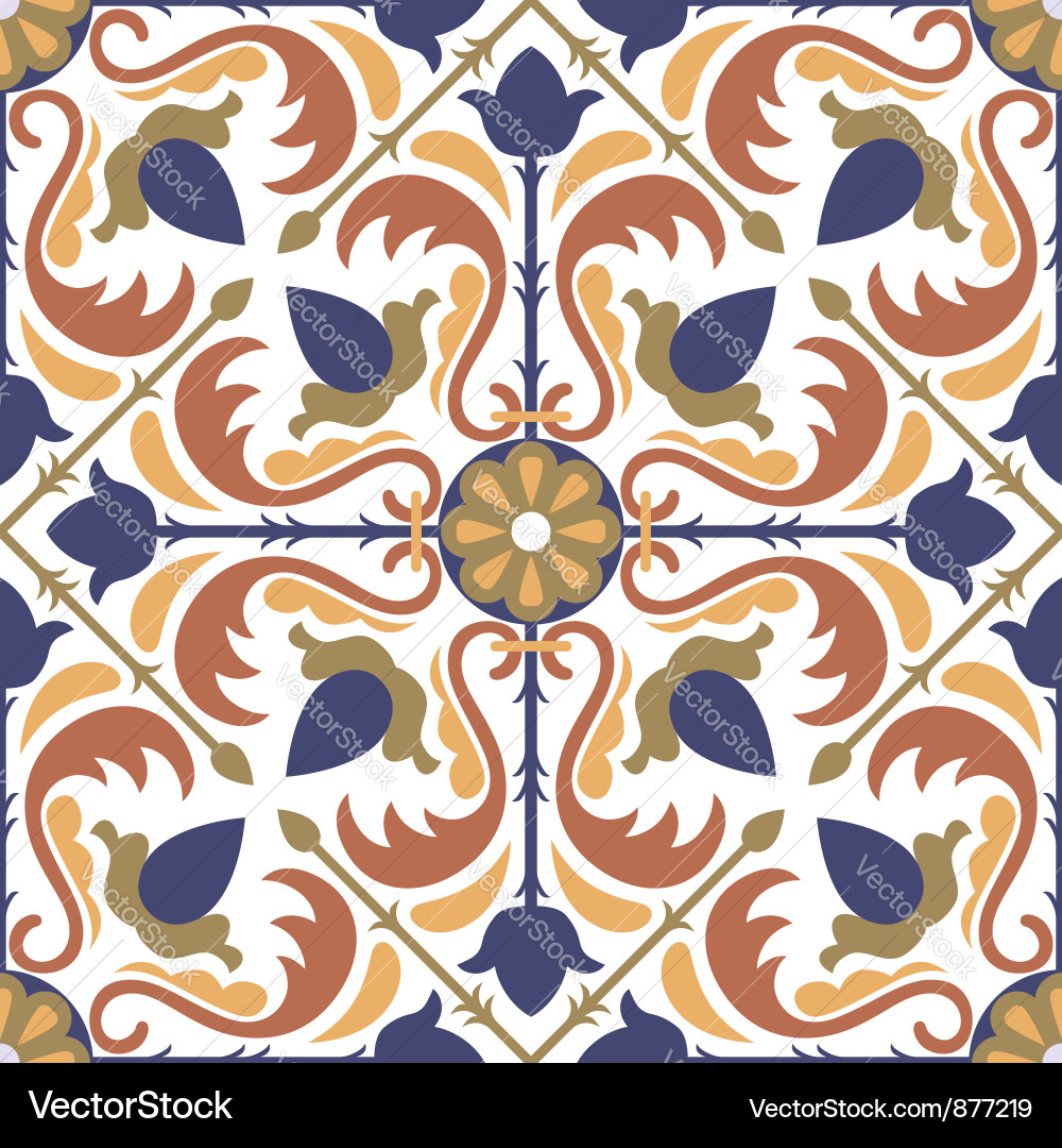 Seamless arabic tiles Royalty Free Vector Image