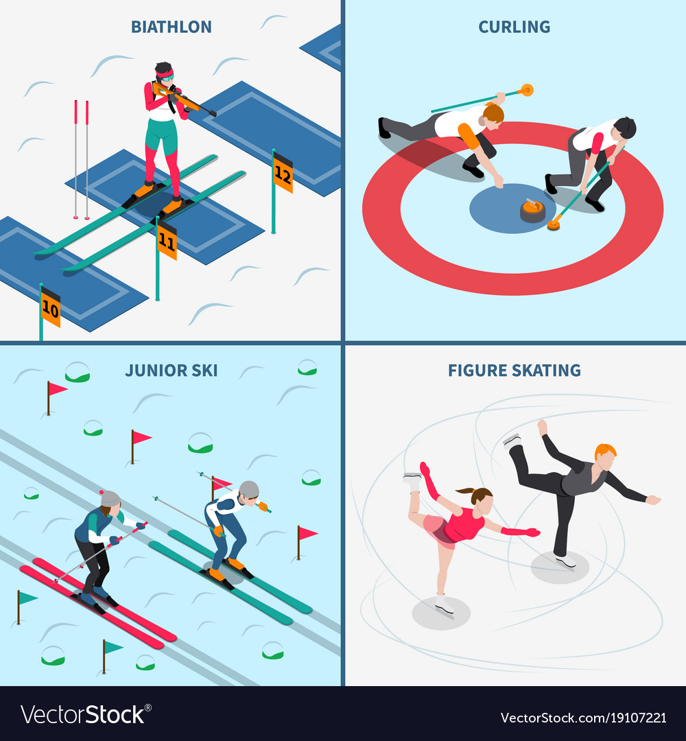 Winter olympics design concept Royalty Free Vector Image
