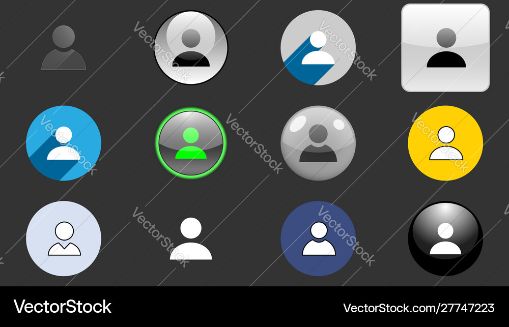 Avatar icons collection Royalty Free Vector Image