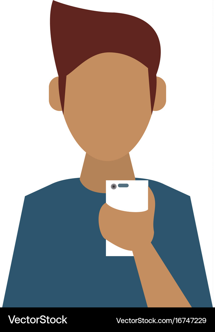 Person using cellphone icon image Royalty Free Vector Image