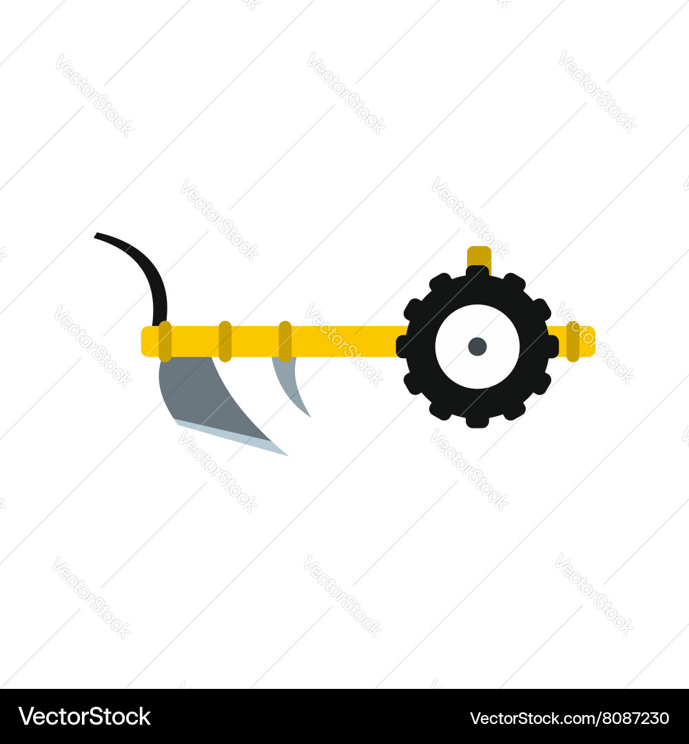 Plough icon flat Royalty Free Vector Image - VectorStock