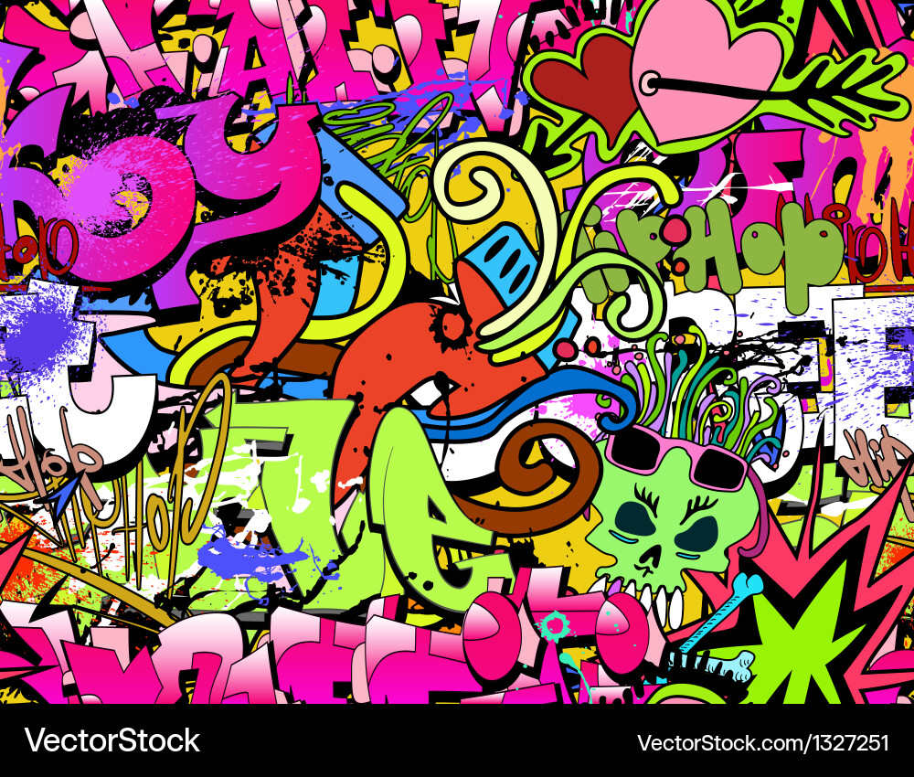 Graffiti wall art background Royalty Free Vector Image
