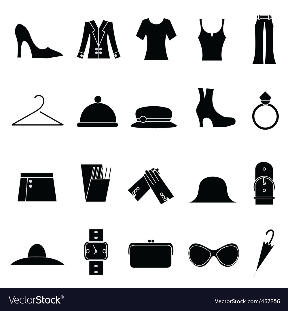 Woman fashion and clothes icon Royalty Free Vector Image - VectorStock