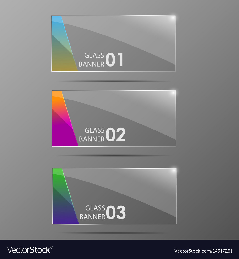 Glossy banners Royalty Free Vector Image - VectorStock