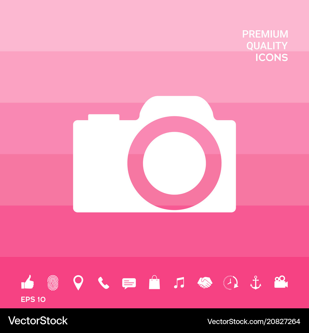 Camera symbol icon Royalty Free Vector Image - VectorStock