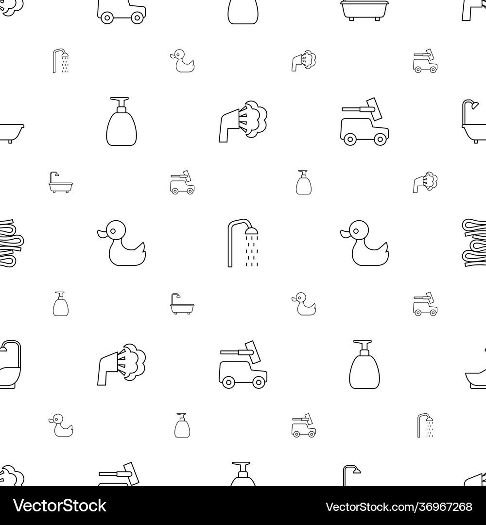 Shower icons pattern seamless white background Vector Image