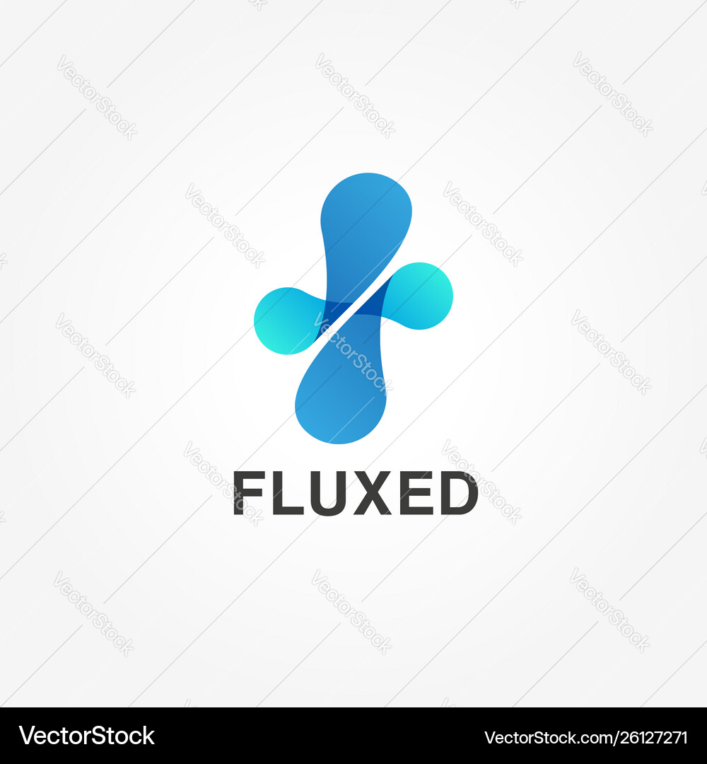 Abstract dynamic fluid logo sign symbol icon Vector Image