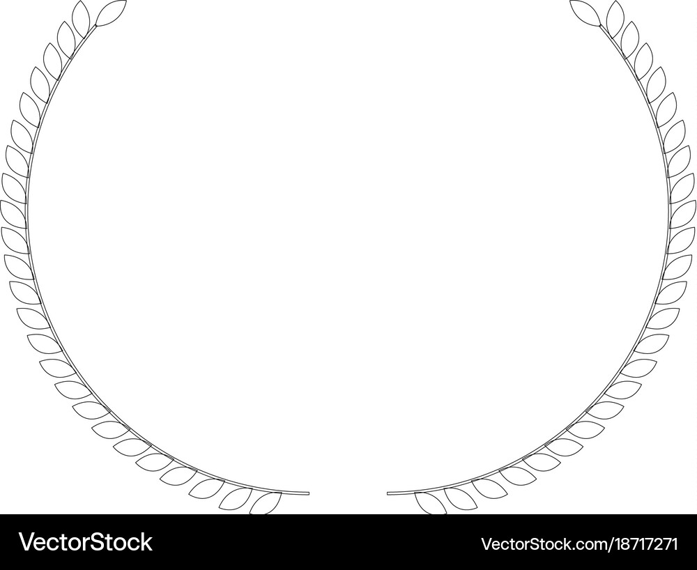 Laurel wreath outline Royalty Free Vector Image