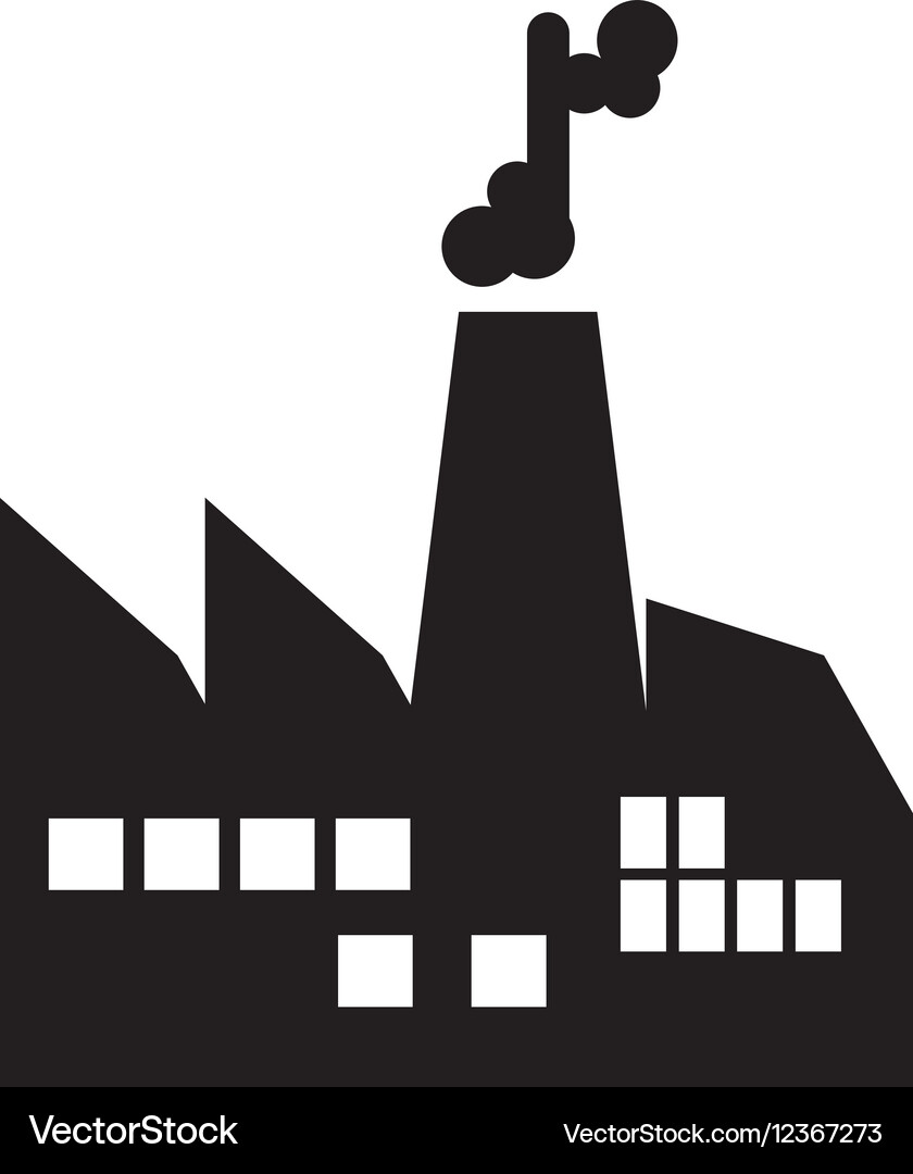 Industrial factory symbol Royalty Free Vector Image