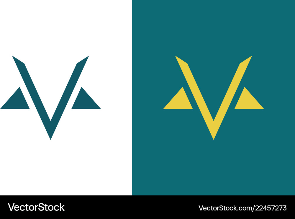 Letter v logo Royalty Free Vector Image - VectorStock