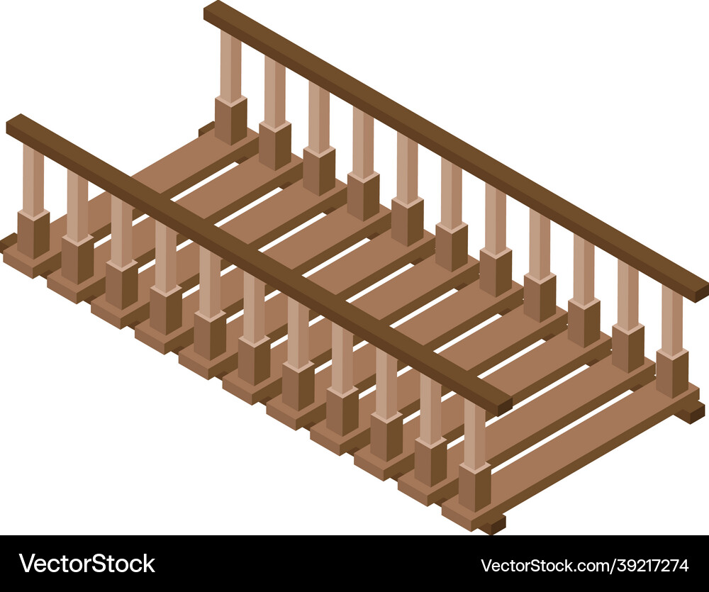 Wooden bridge Royalty Free Vector Image - VectorStock