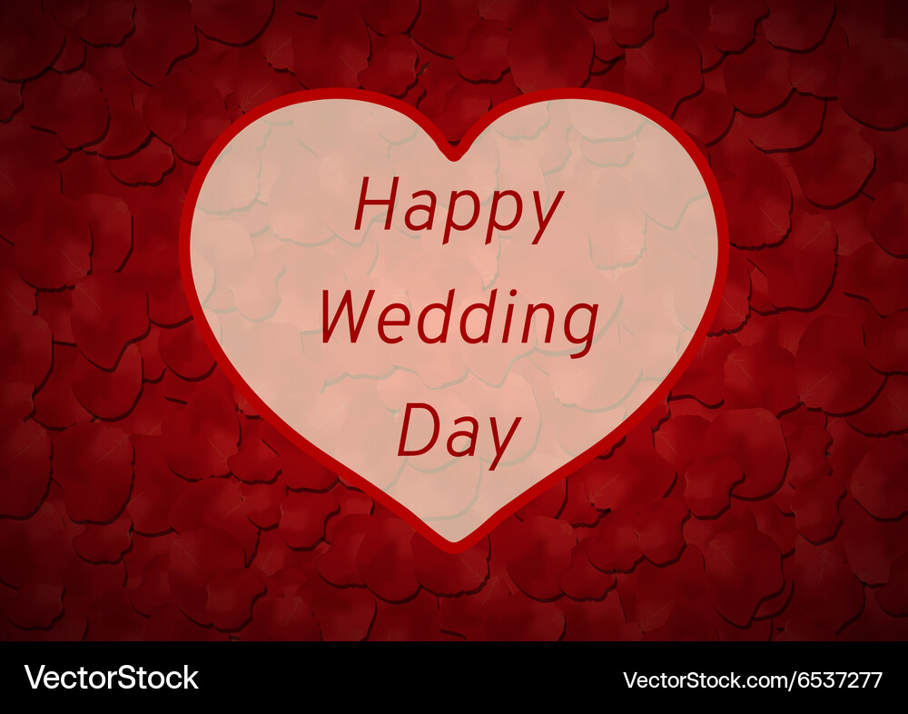 Happy Wedding day Royalty Free Vector Image - VectorStock