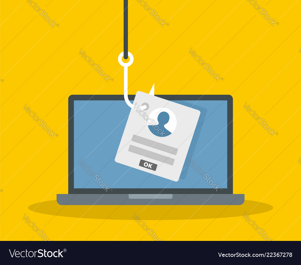 Phishing personal data concept background flat Vector Image