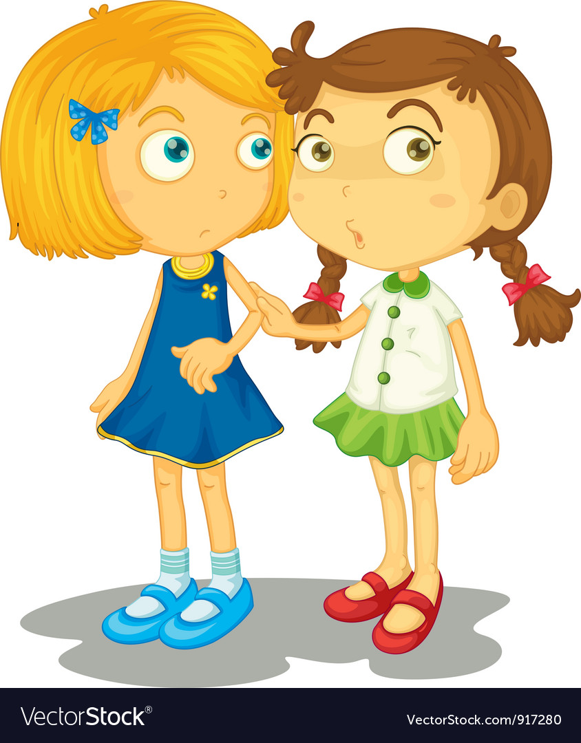 Two friends Royalty Free Vector Image - VectorStock
