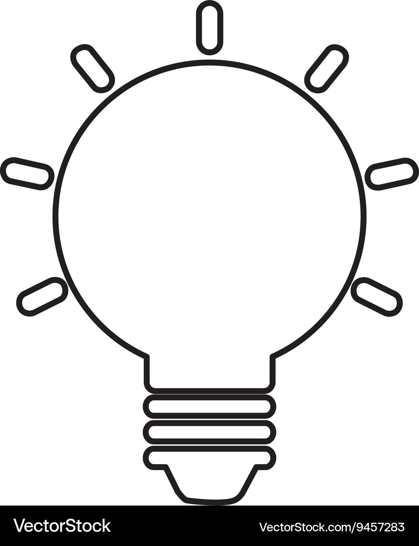 Bulb isolated icon design Royalty Free Vector Image