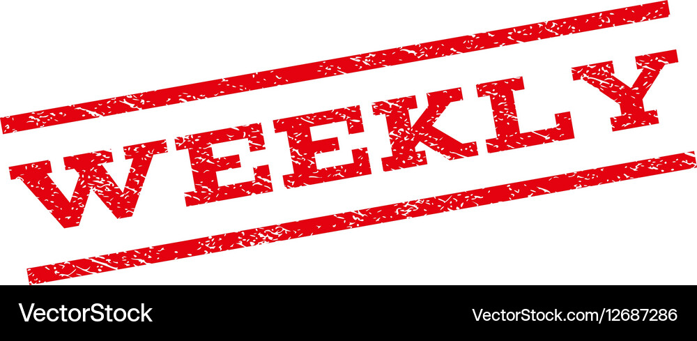 Weekly watermark stamp Royalty Free Vector Image