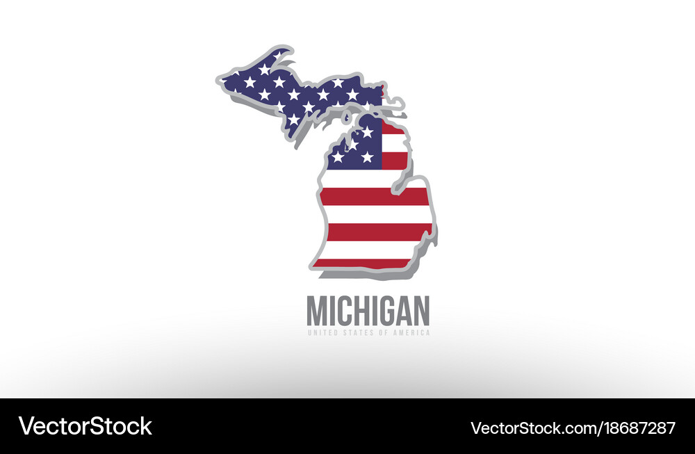 A county state with us united states flag Vector Image